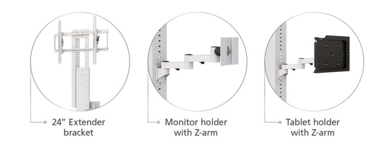A sleek Orbit Floor Post Mount Workstation designed for efficient ...