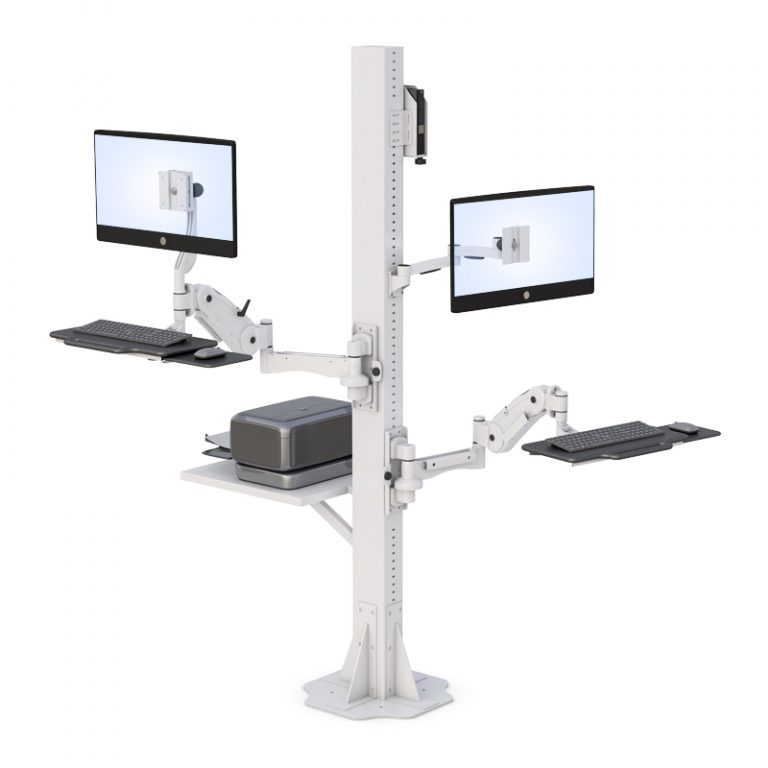 Orbit Floor Post Computer Station - Suspending Solutions